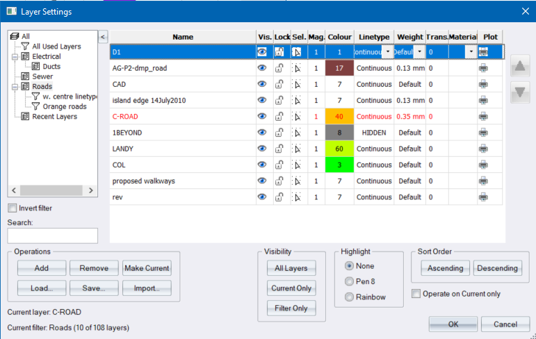 Layer Settings Dialog
